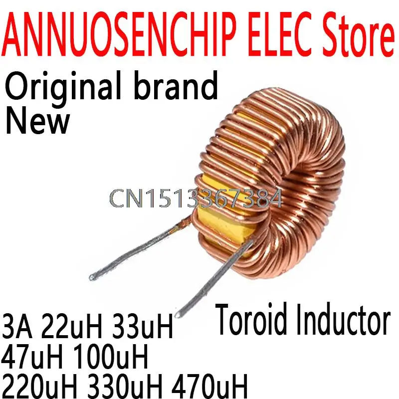 5PCS-Nuovo-e-Originale-Induttore-Toroidale-Avvolgimento-Induttanza-Magnetica-3A-22uH-33uH-47uH ...