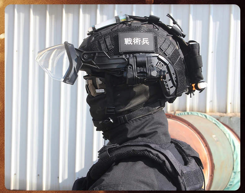 Black Tactical Helmet