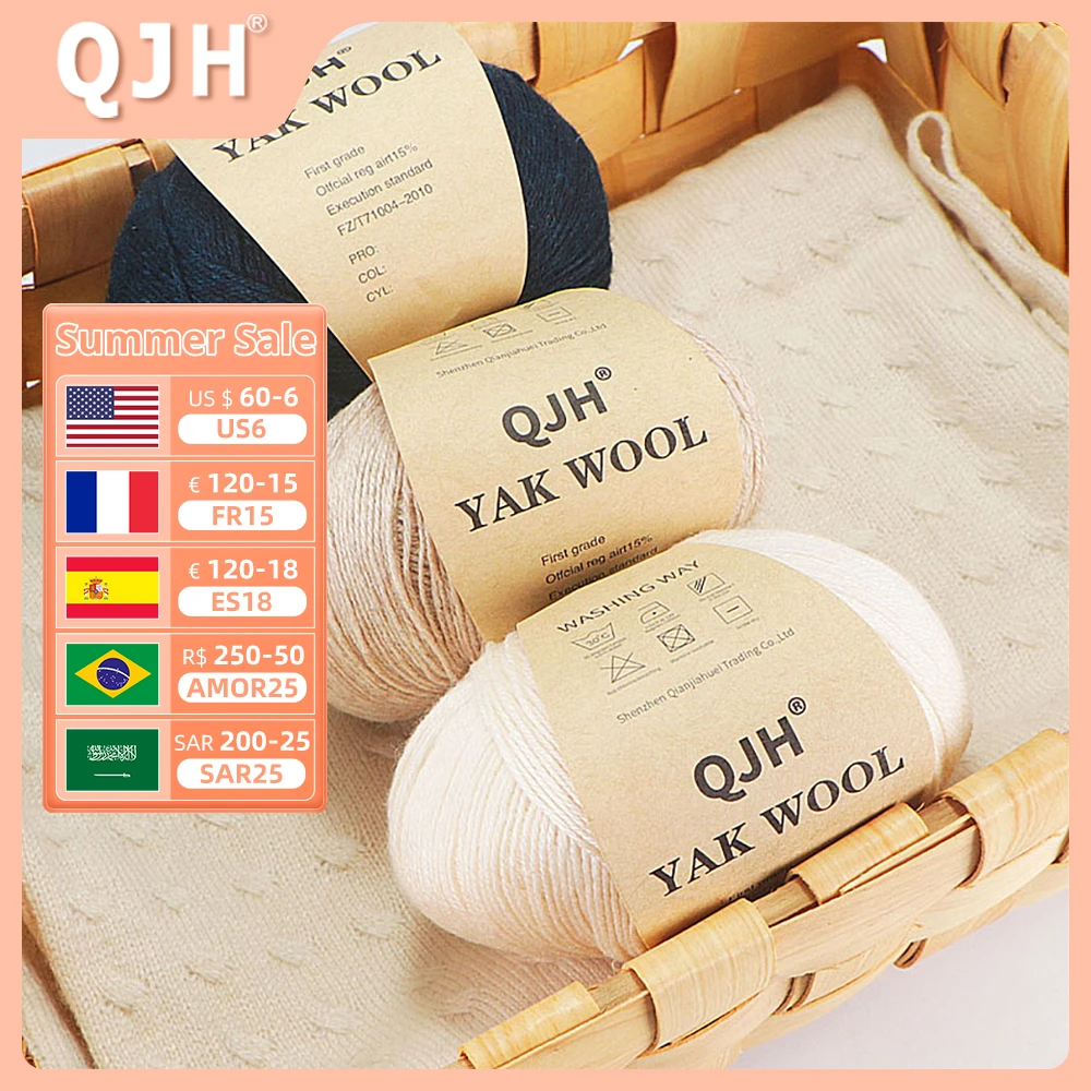 10PCS Undyed Natural Organic Mongolian 100% Yak Wool Yarn For Hand ...
