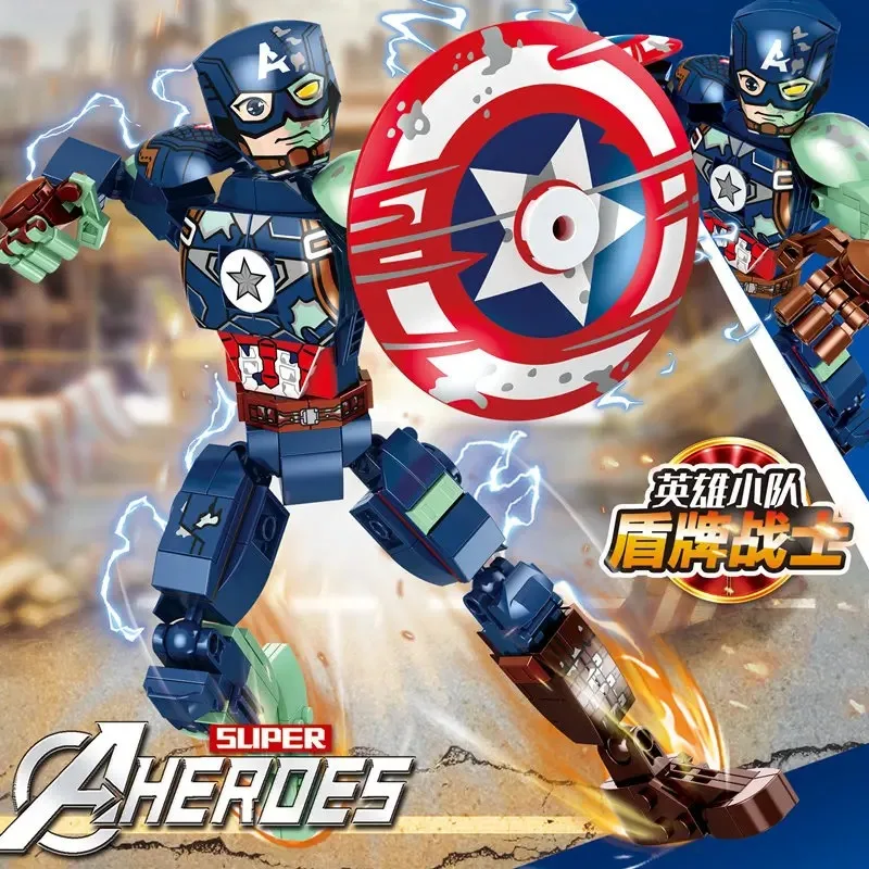 2024-Marvel-Avengers-Superhero-Captain-America-Iron-Man-Model-Mecha ...