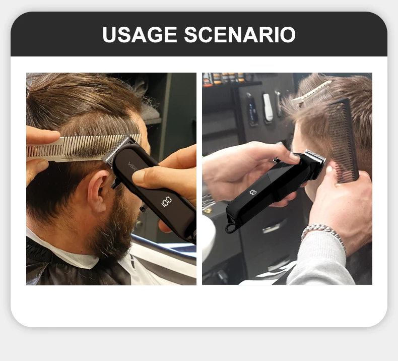 VGR V-118 Professional Hair Clipper with LED Display Trimmer - OTC.LK