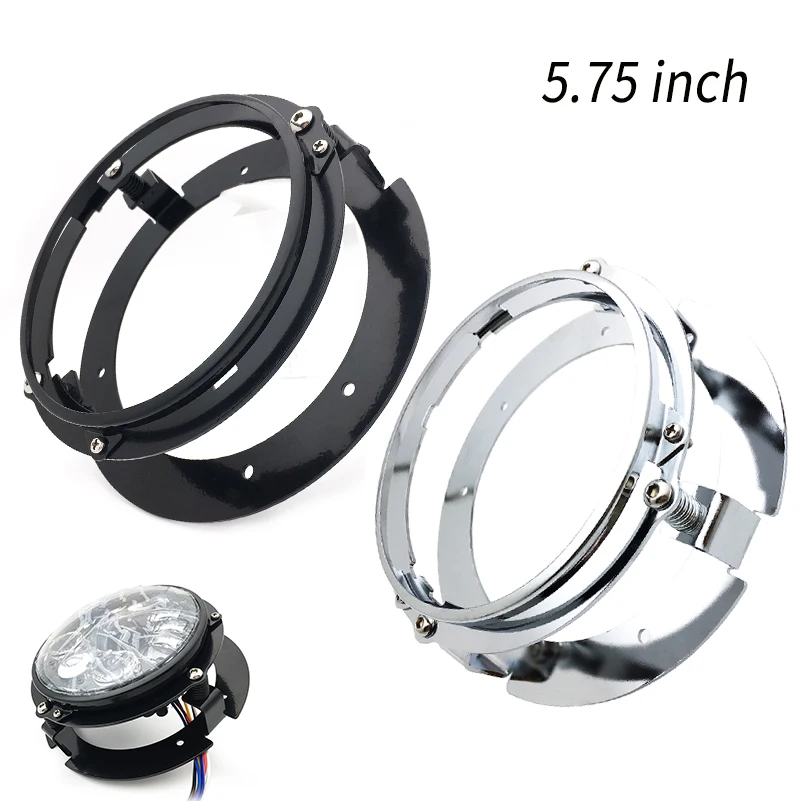 Motorcycle 5 3/4" 5.75 inch Headlight Bracket Kit for Motorcycle Ring ...