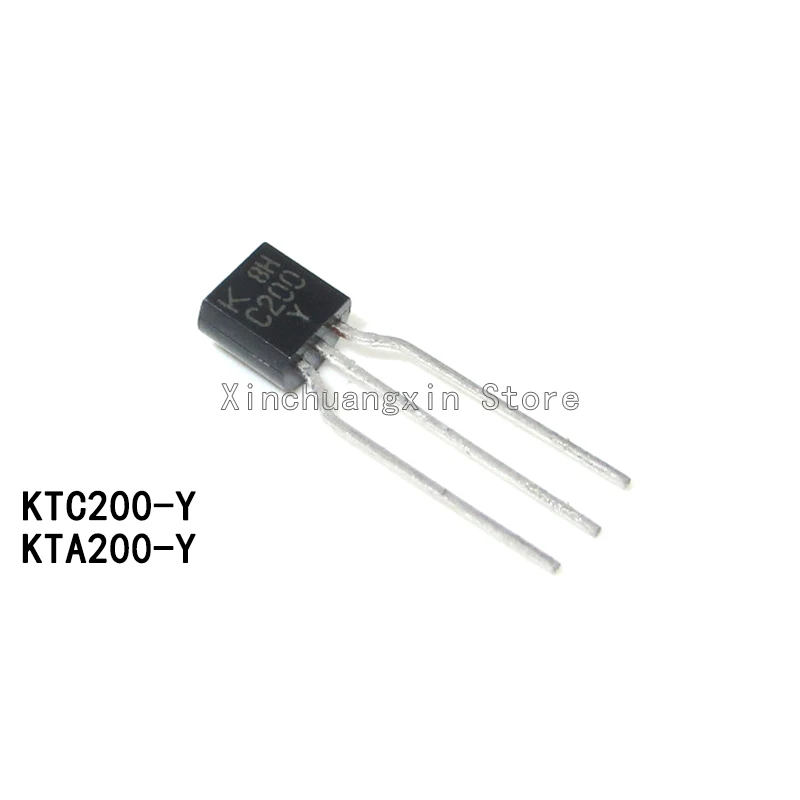 10PCS KTC200-Y-AT/P C200 KTA200-Y-AT A200 TO-92 PNP NPN Transistor ...