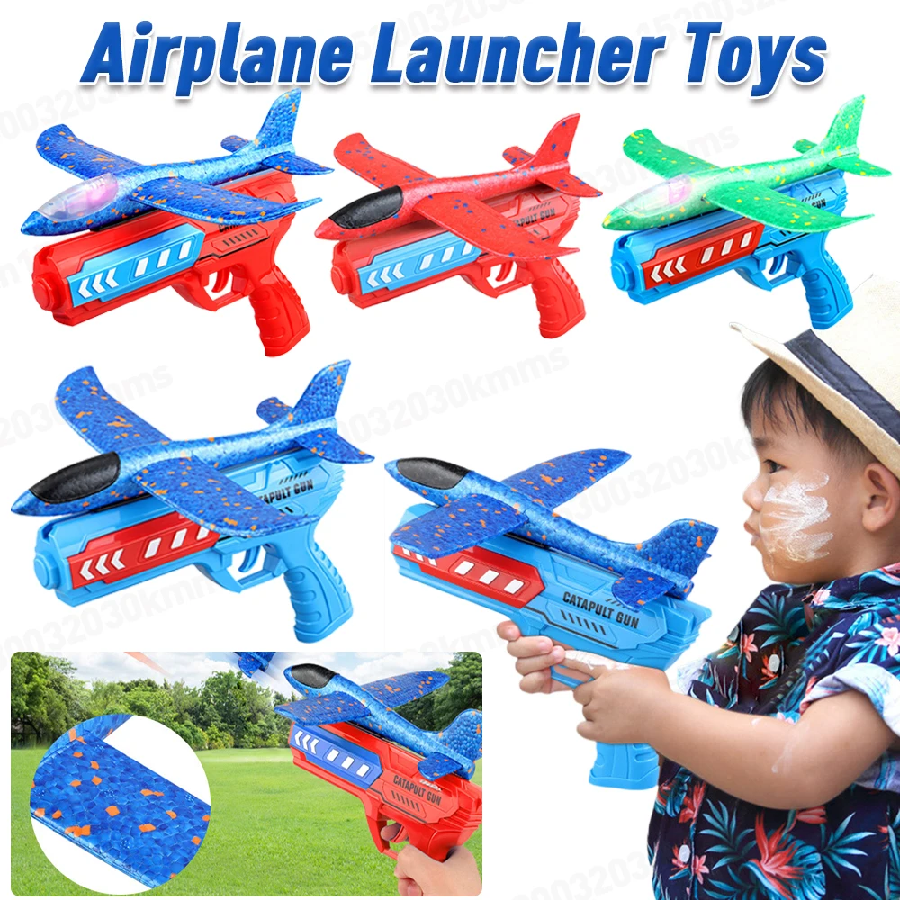 Foam-Plane-Launcher-Toy-Children-Outdoor-Plane-Flying-Toys-Boys-Sport ...