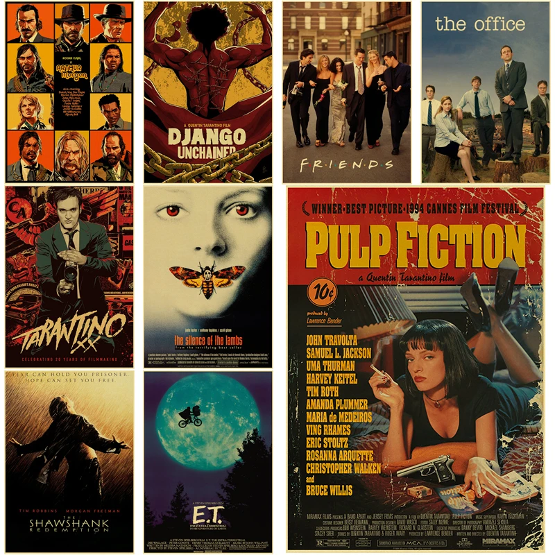Classic-Movie-Collection-Retro-Posters-Pulp-Fiction-Django-Unchained ...