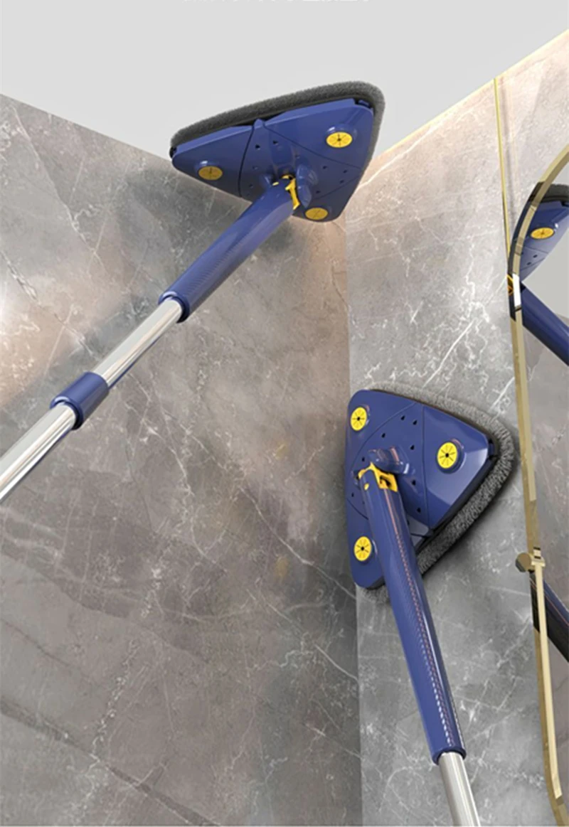 2024-Self-wringing-Triangle-Extended-Mop-X-Type-Microfiber-Floor ...