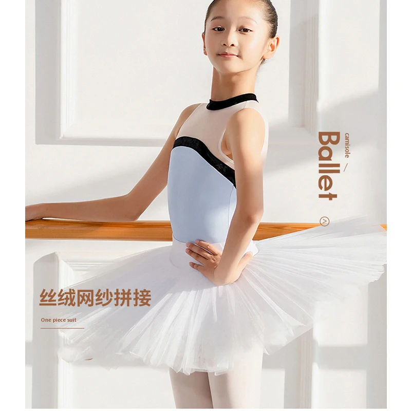 Mock-Neck-Girls-Ballet-Leotard-Nylon-Velvet-Turtle-Ballerina-Cloth ...