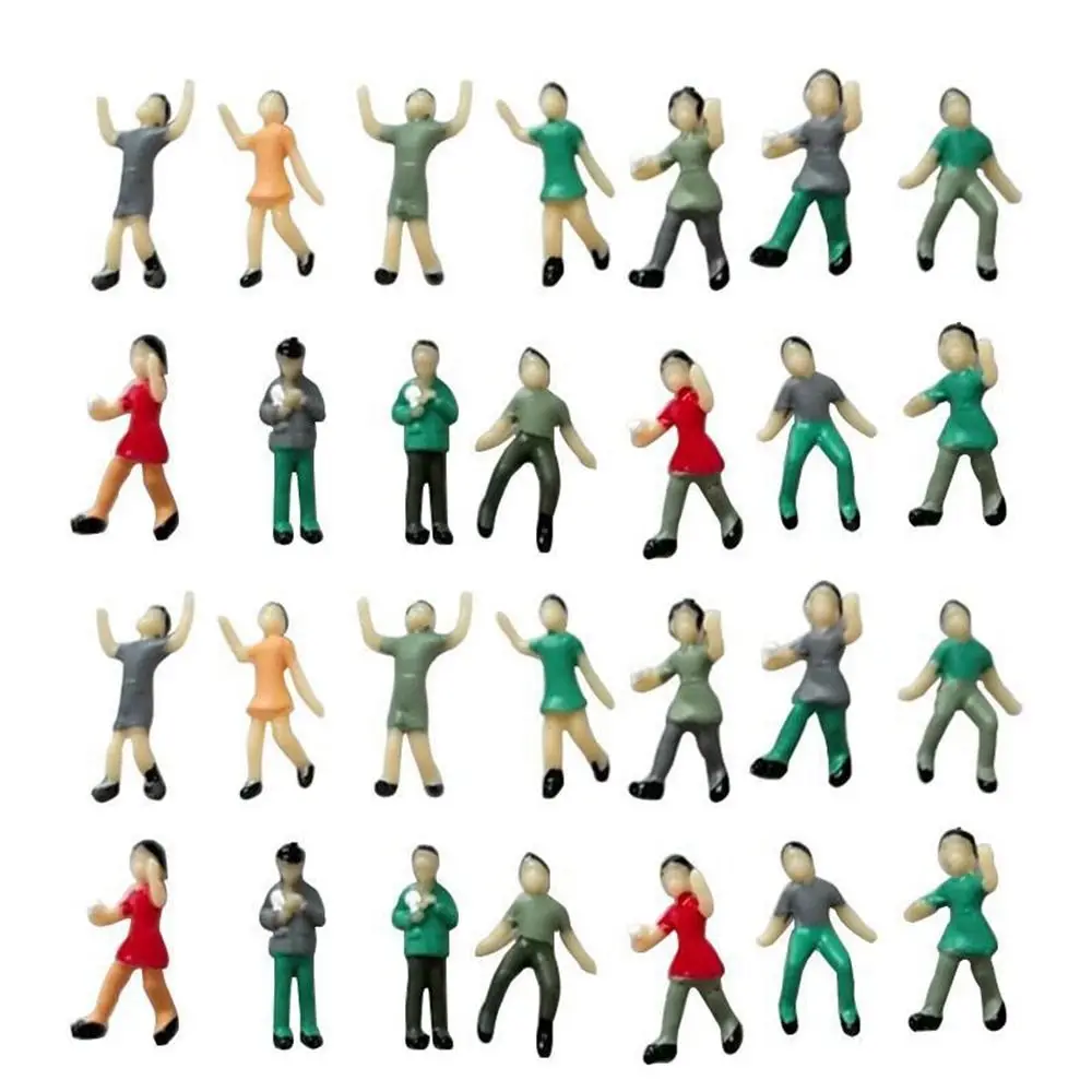 100Pcs 1:50/1:100/1:50/1:75/1:100 Scale Painted Model People Model ...