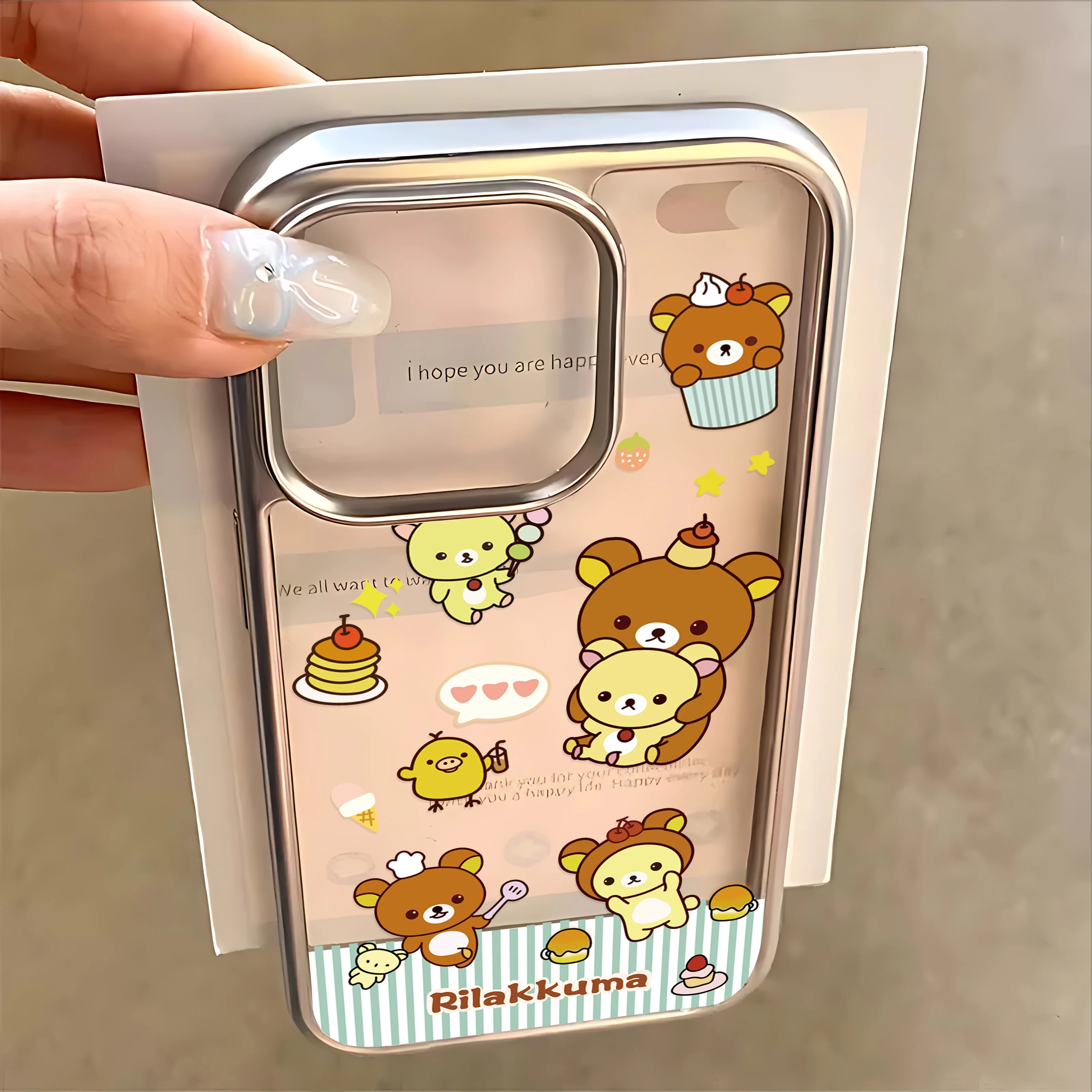 Cute Toast Bread R-Rilakkumas Phone Case for iPhone 16e 16 15 14 13 12 ...