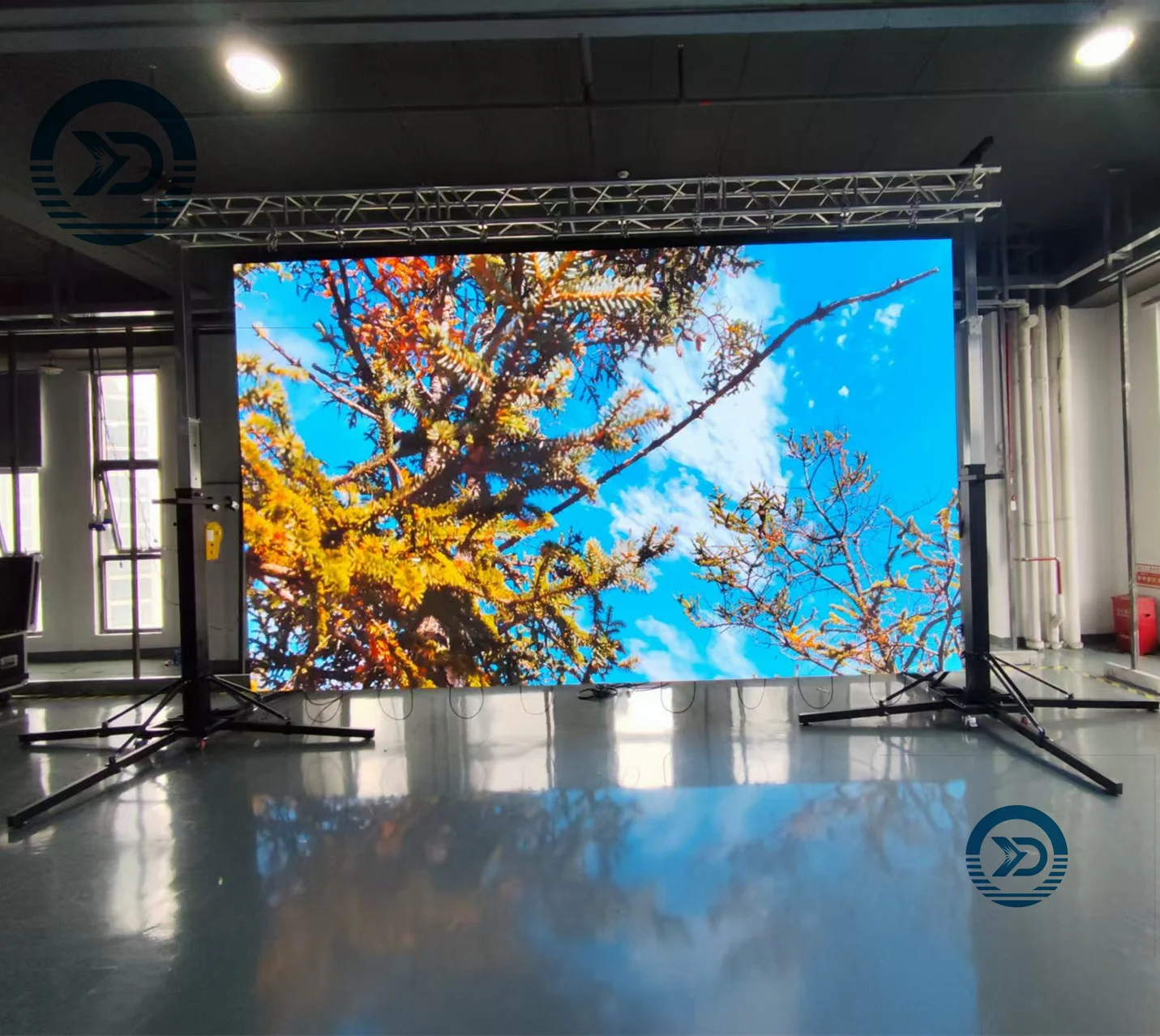 Stage outdoor LED large screen P3.91 LED video wall 7680Hz high refresh ...