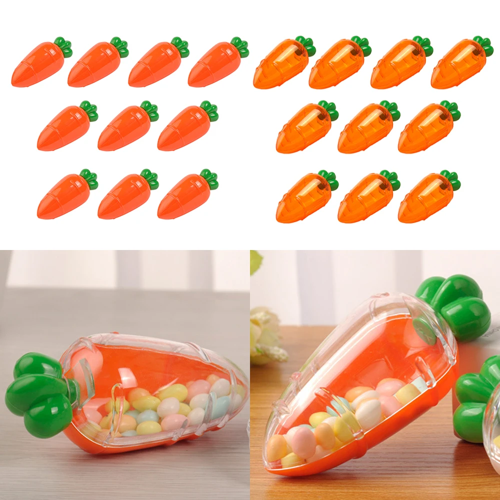 10/20Pcs Carrot Easter Bag Candy Container Box Cookie Snack Boxes ...