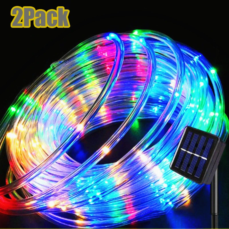1~2Pack Solar Led Light Outdoor Garden Christmas Decoration Garland ...