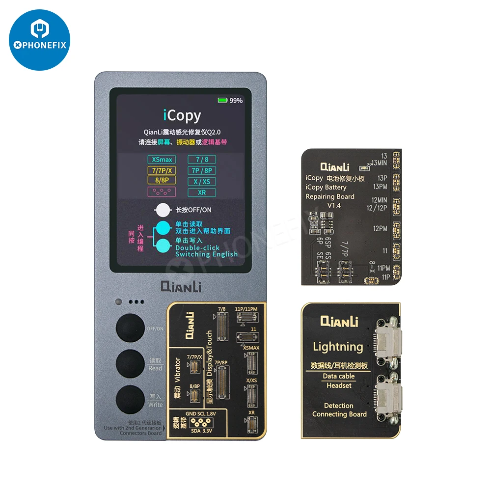 QIANLI iCopy Plus 2.2 Battery Repair Board for iPhone 13 12 Mini 11 Pro ...