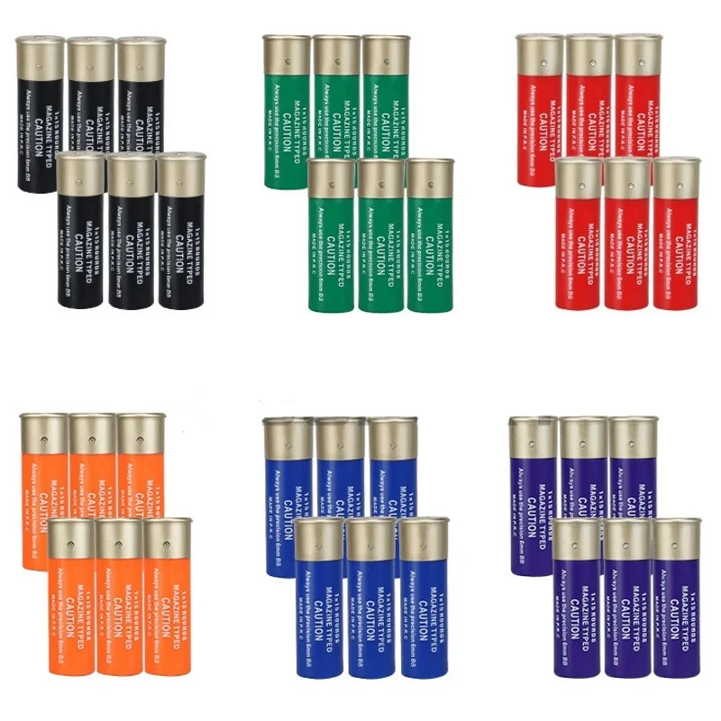 6 Pack of 15 Round BBs Airsoft Shotgun Shells Model Standard Airsoft ...