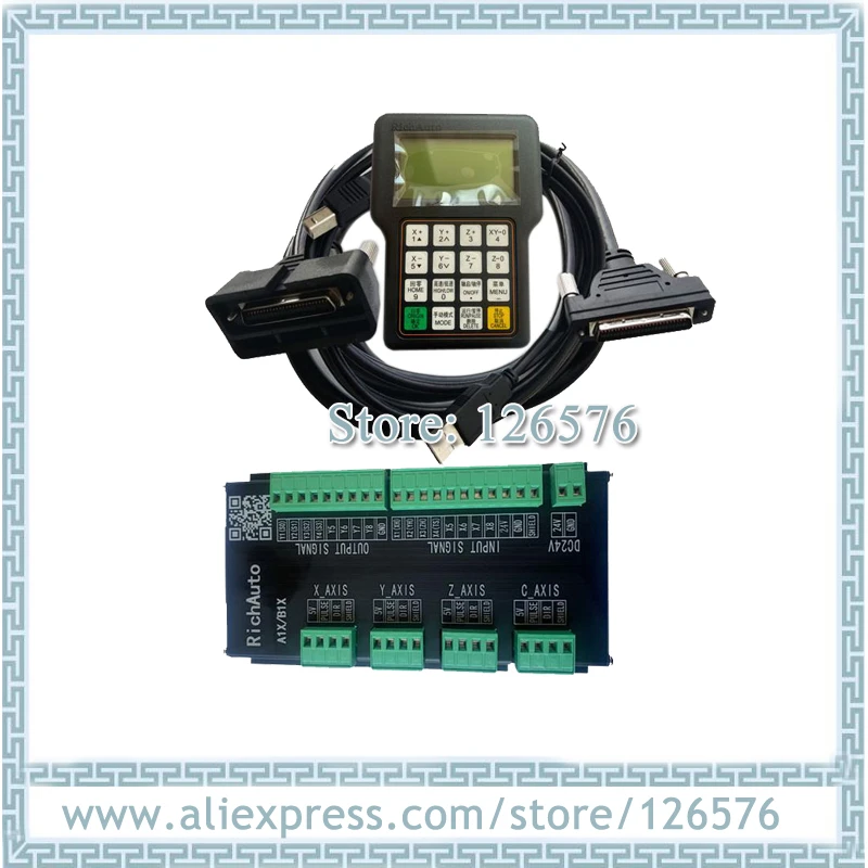 Genuine RICHAUTO DSP A11 3 axis motion control system, English language, A11E DSP controller