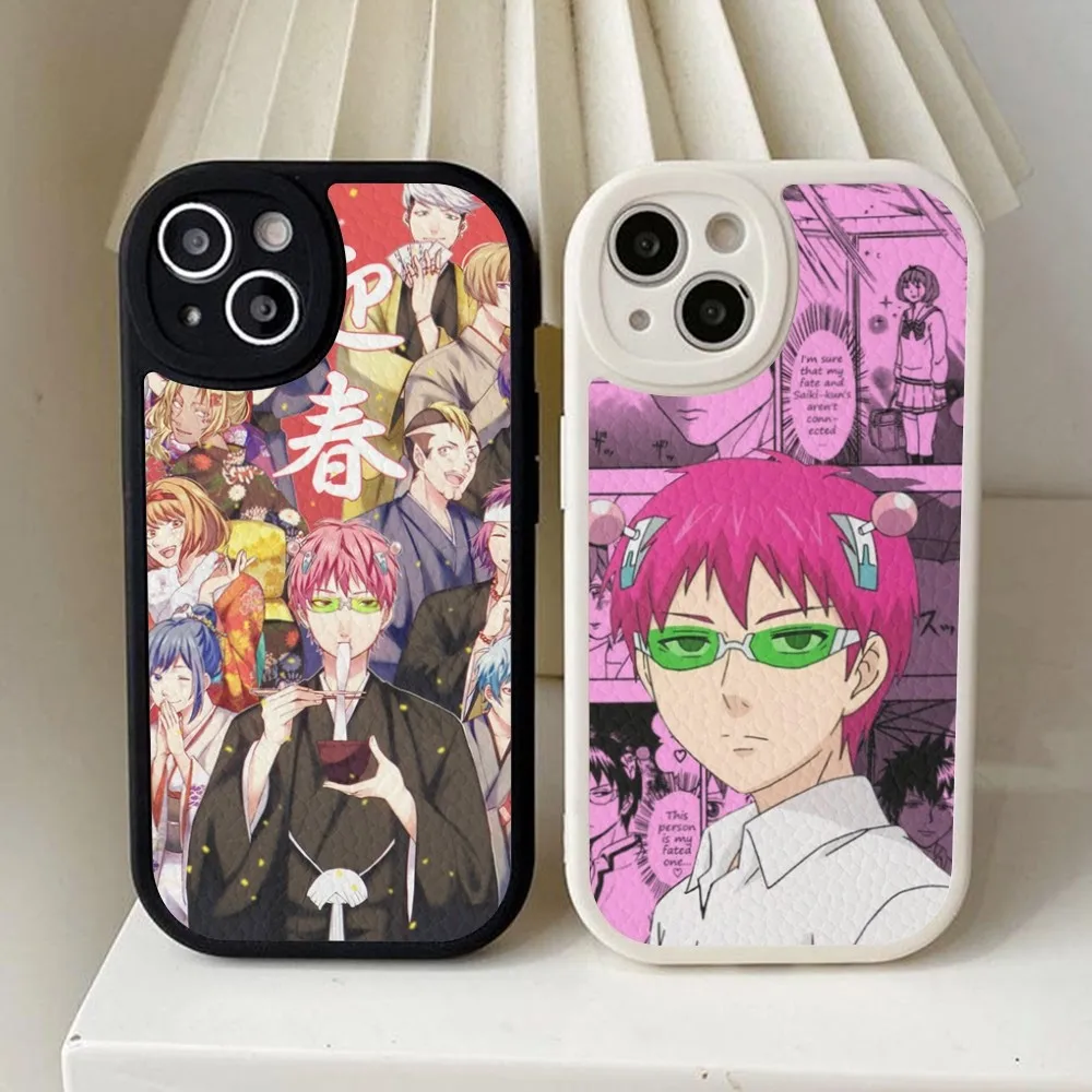 The-Disastrous-Life-of-Saiki-K-Phone-Case-Hard-Leather-For-iPhone-14-13 ...