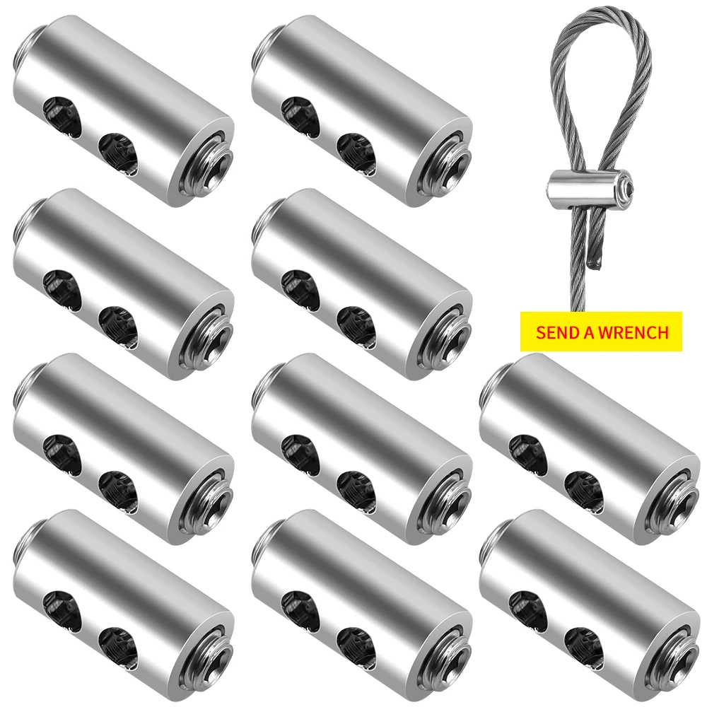 10pcs-2-3mm-Wire-Rope-Clamp-Stainless-Steel-Cable-Clip-Fastener ...