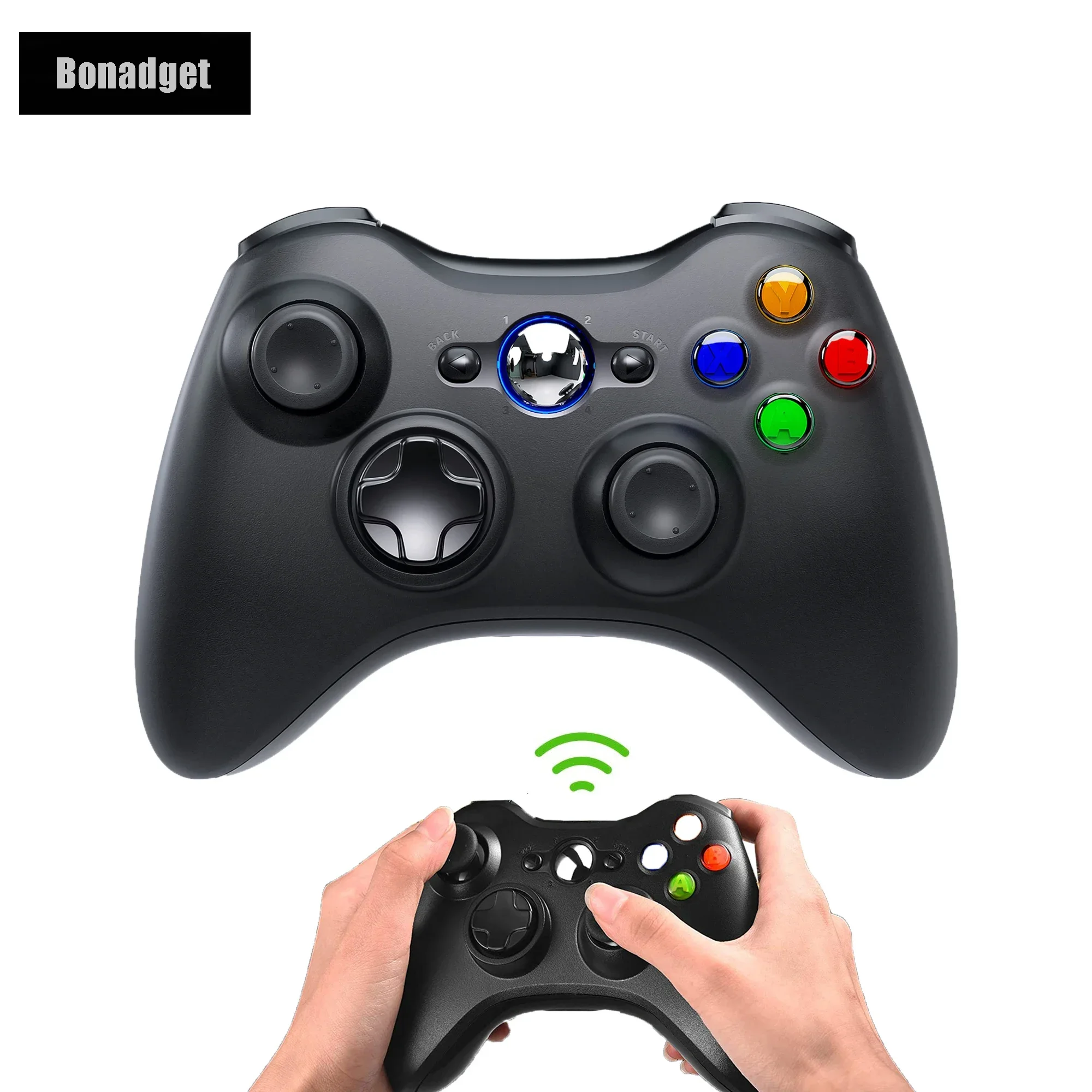 Xbox-360-Gamepad-Wireless-Wired-Controller-Supports-Xbox-360-360-Slim ...