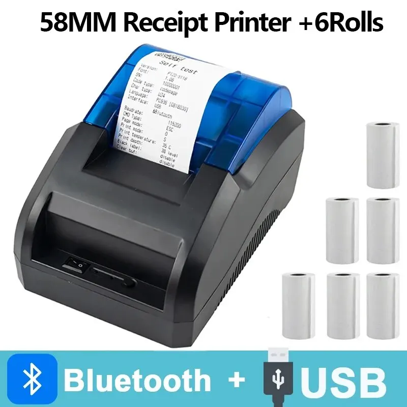 58mm-Desktop-Thermal-Portable-Printer-Receipt-Bill-POS-58mm-Barcode ...