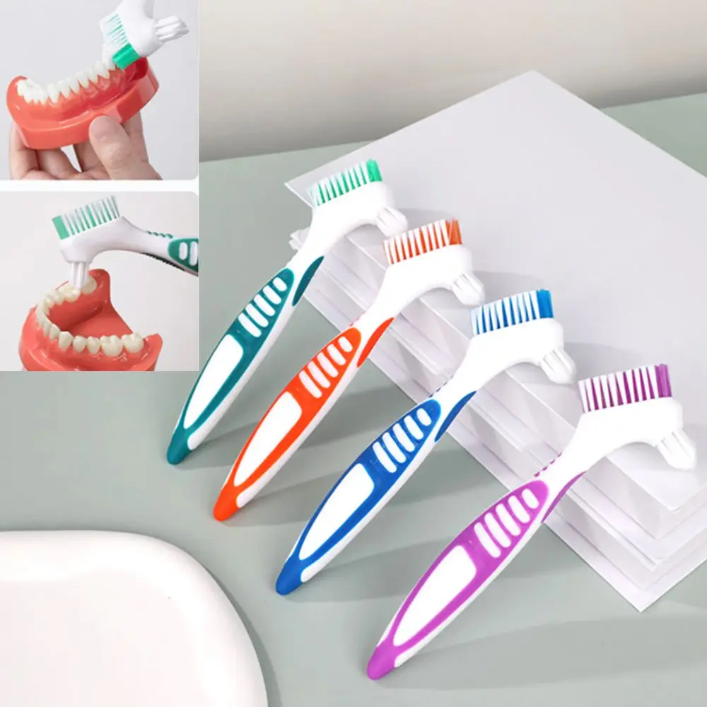 Multi-Layered-Bristles-Toothbrush-Portable-Ergonomic-Denture-Cleaning ...