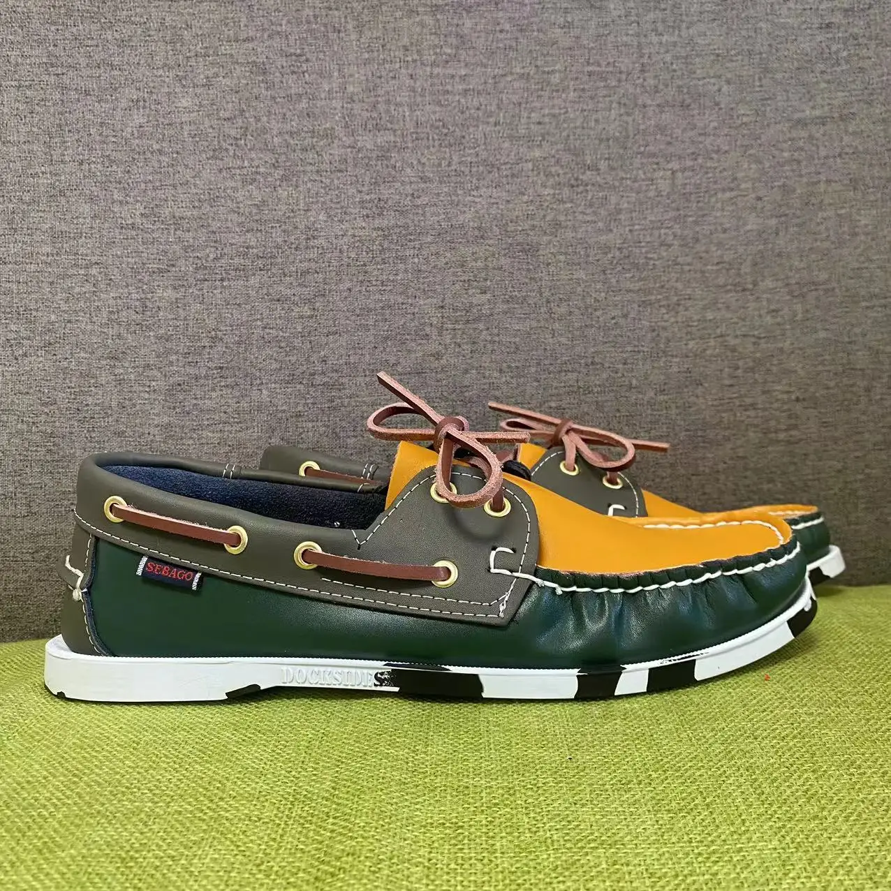 SEBAGO-Men-Homme-Authentic-Docksides-Shoes-Premium-Leather-Moc-Toe-Lace ...