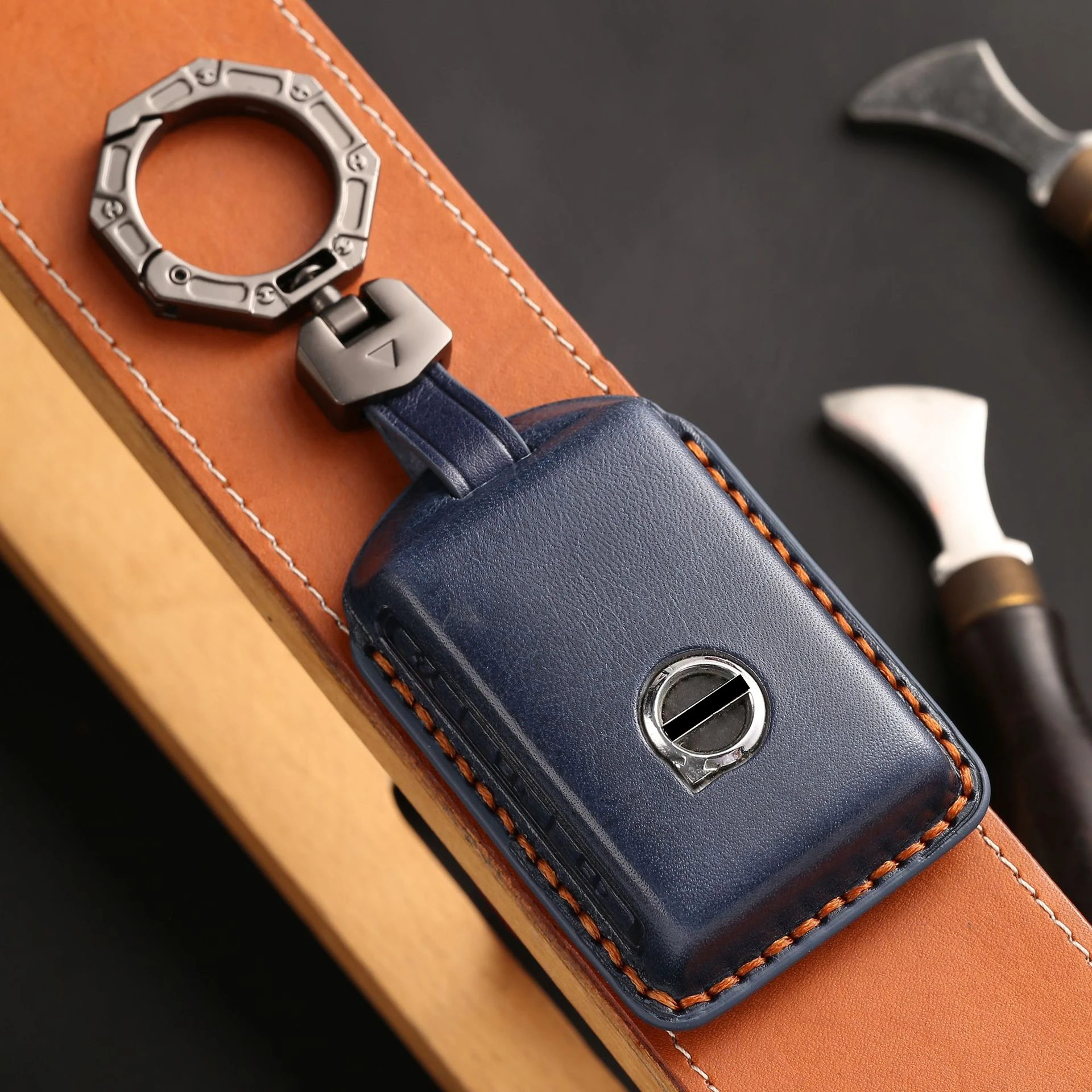 1pc-handmade-Leather-Car-Key-Case-Cover-for-Volvo-C40-S60-S90-XC40-XC60 ...