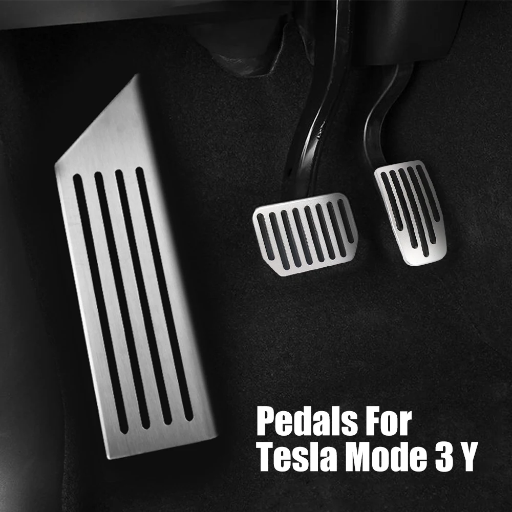 Foot-Pedal-With-Rubber-Pads-Cover-Aluminum-Alloy-Rest-Brake-Pedals-Auto ...