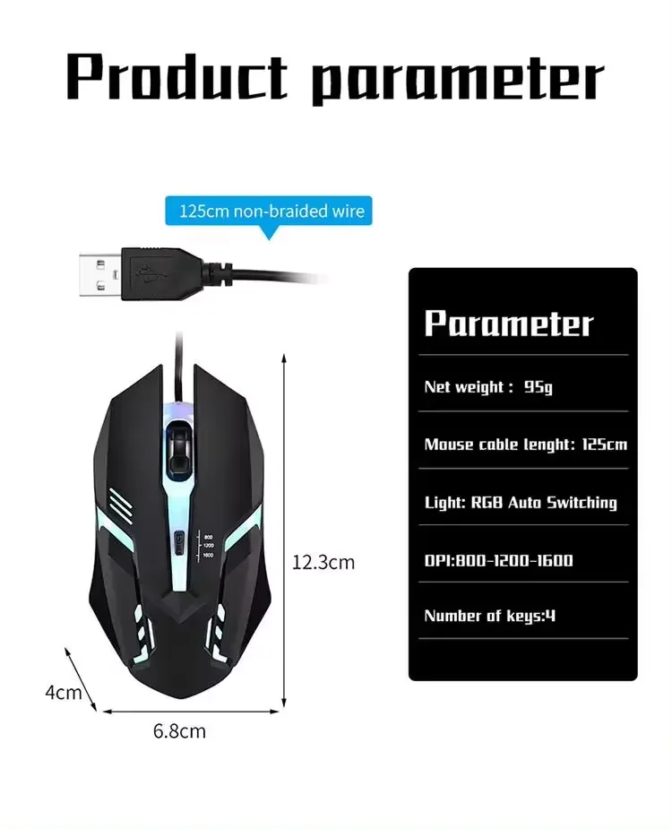 LED Backlit Wired Gaming Mouse – Organization Galore