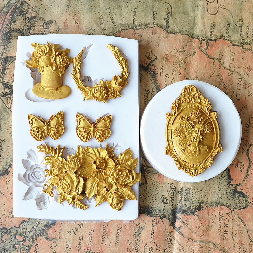 Beautiful-Rose-And-Flower-Fairy-Silicone-Mold-Cake-Chocolate-Candy ...