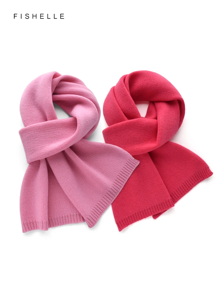 New-Pink-Rose-Red-Cashmere-Scarf-Women-s-Winter-Warm-Knitted-Wool ...
