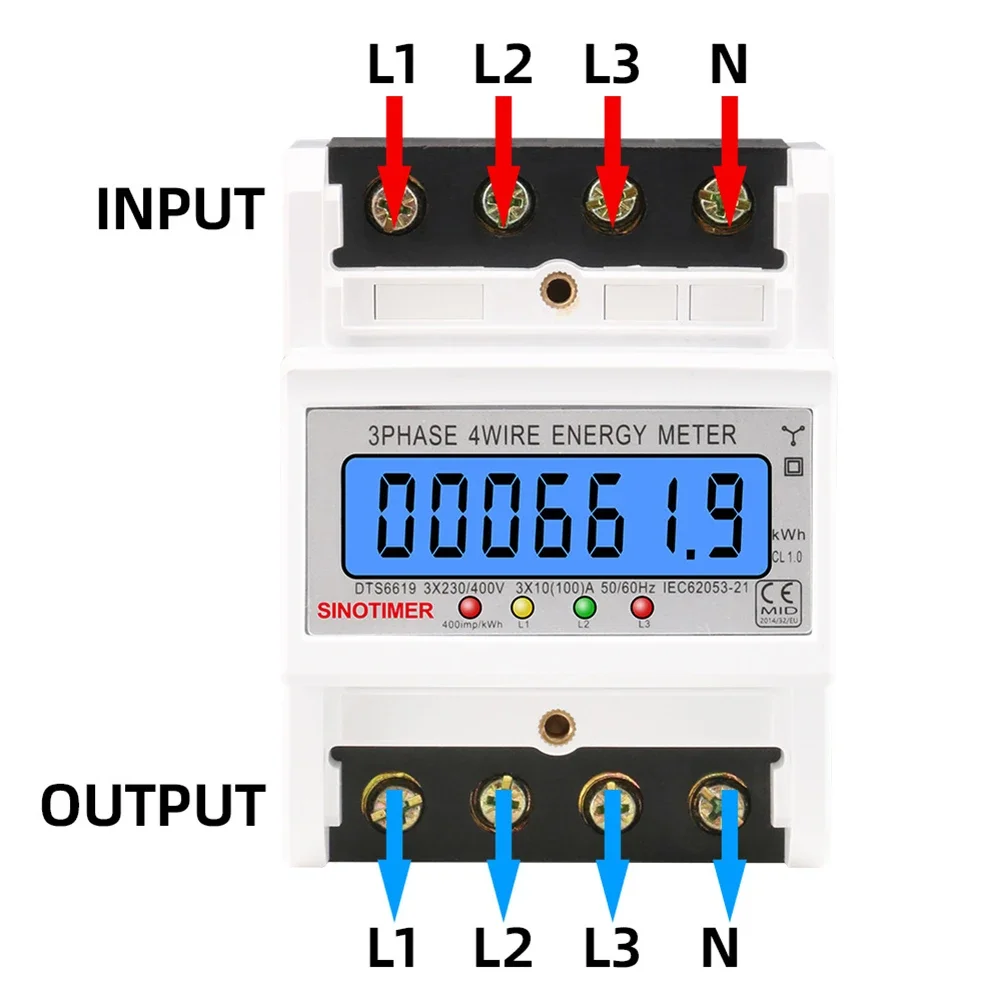 3-Phase-4-Wires-KWh-Meter-100A-LCD-Backlight-Electric-Energy-Meter-Din ...