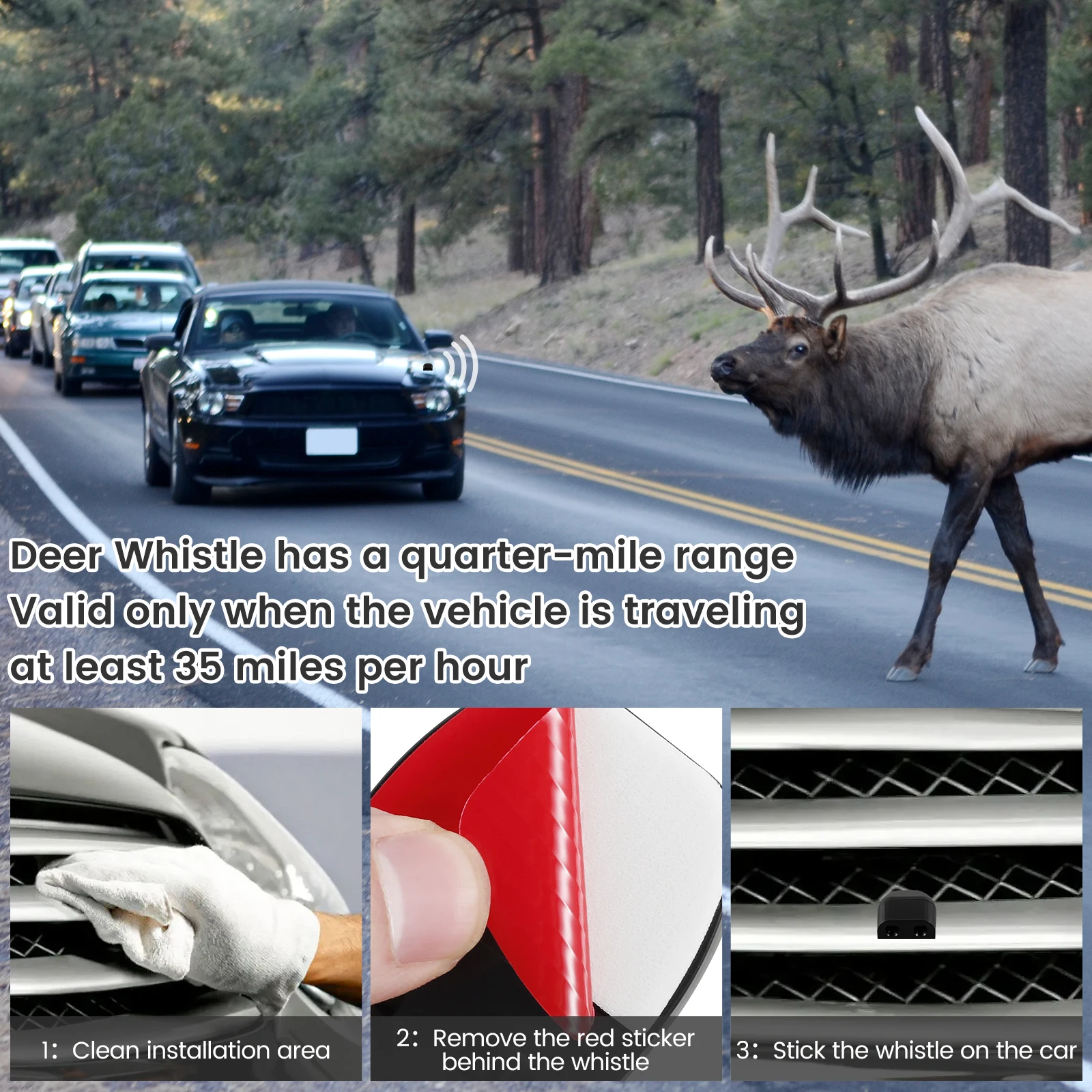 Deer Warning Whistles Device Deer Repellent Buzzer Outdoor Save Deer Whistle for Car Motorcycle Ultrasonic Animal Warning Siren AliExpress 34