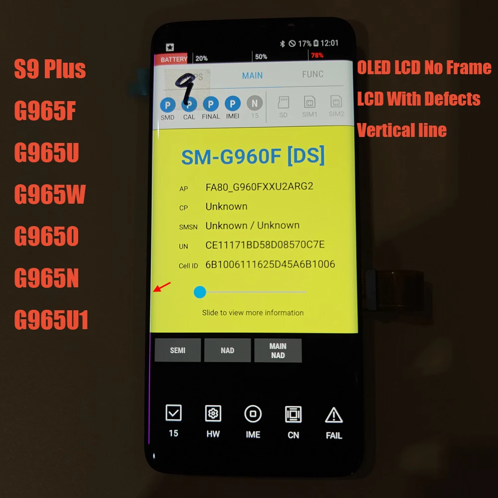 OLED-With-defect-LCD-For-Samsung-Galaxy-S9-Plus-G965-G965F-Touch-Screen ...