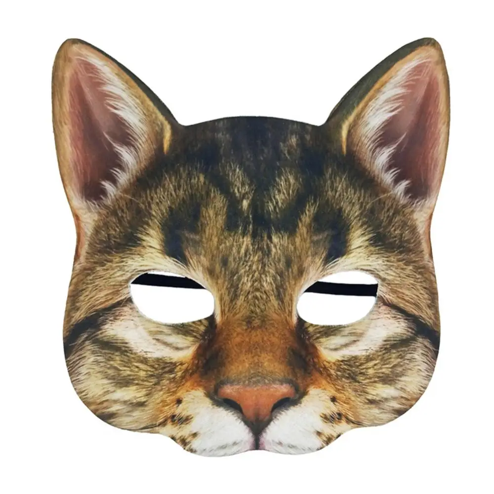 Lifelike-Cat-Half-Face-Cover-Masquerade-Cosplay-Mask-Halloween-Party ...