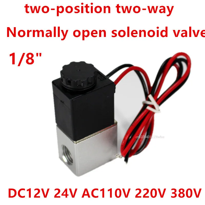 Normally Open Brass Solenoid Valve 1/8" DC 12V 24V AC110V 220V 380V 2 ...