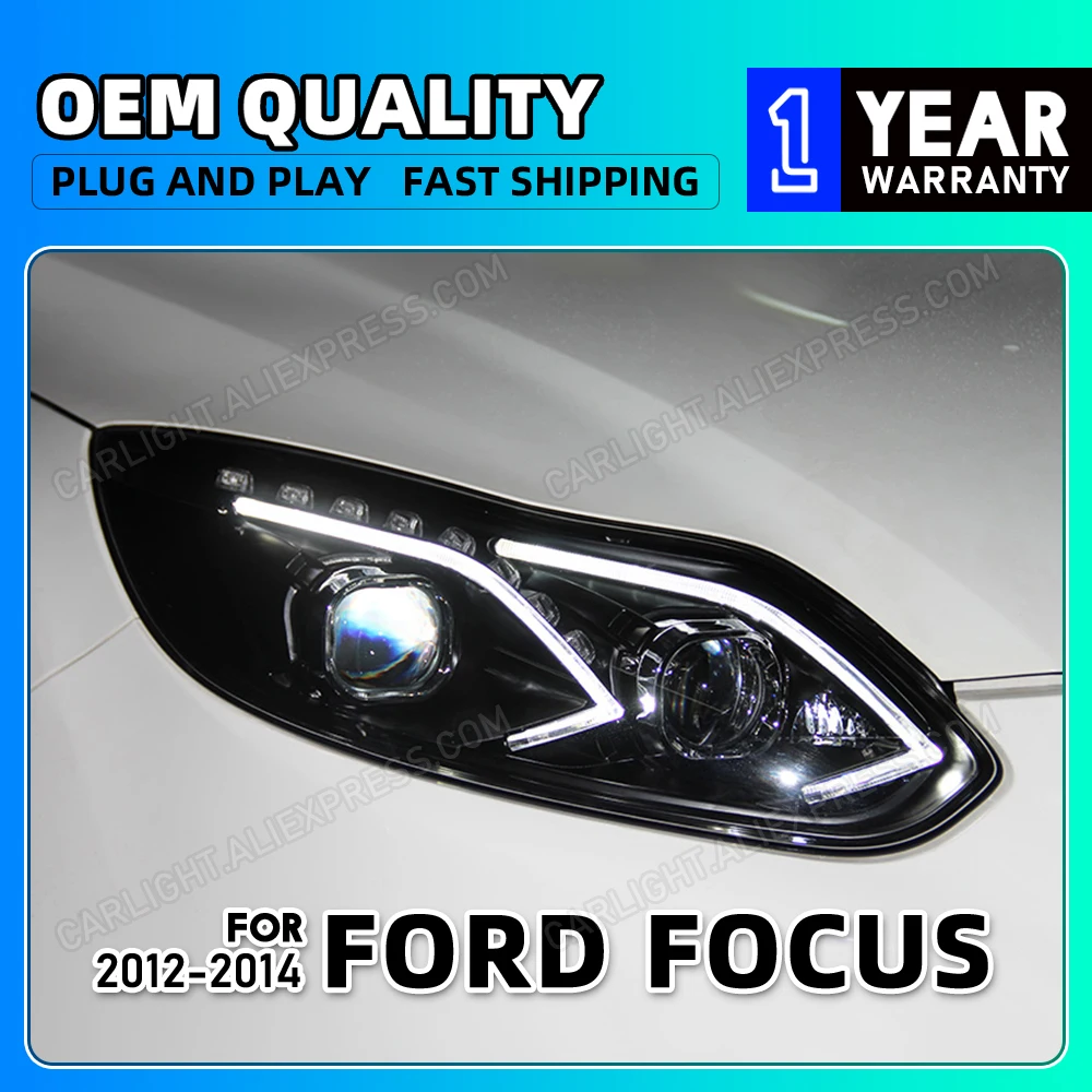 Head-Light-For-Ford-Focus-2012-2012-Headlights-Fog-Lights-Day-Running ...