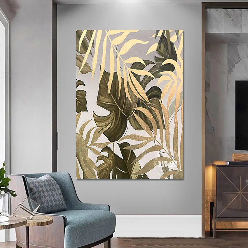 Abstract Canvas Art Beautiful Handmade Natural Scenery Painting Plant ...