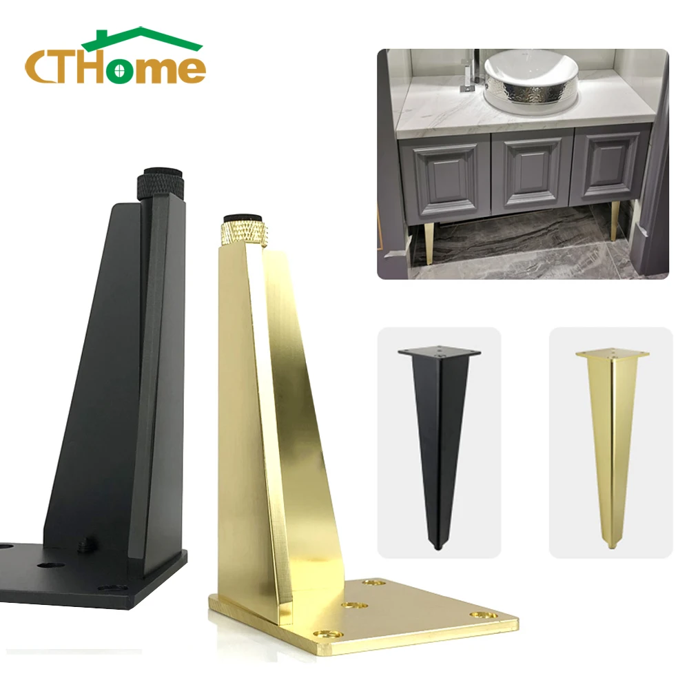 4pcs Metal Legs for Furniture Aluminum Alloy Solid Adjustable Support ...