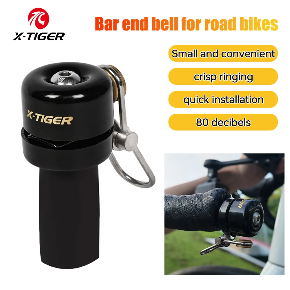 X-TIGER Bar End Bell Road Bike 80dB ClearLoud MTB Bike Bell Compact ...