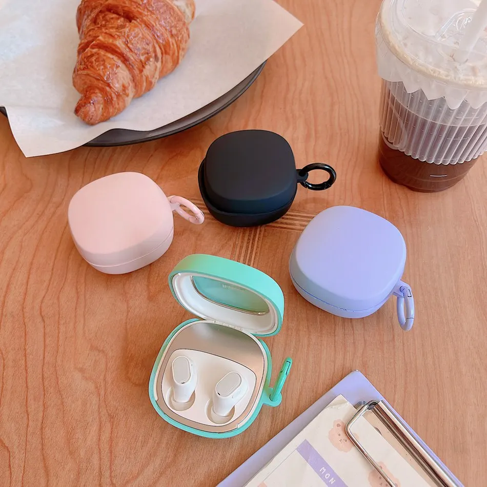 Colorful Earphone Case For Baseus WM02+ Case Solid Color Silicone Cover ...