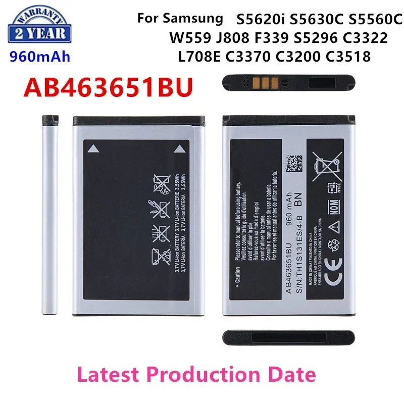 Brand-New-AB463651BU-Battery-For-Samsung-S5620i-S5630C-S5560C-W559-J808 ...