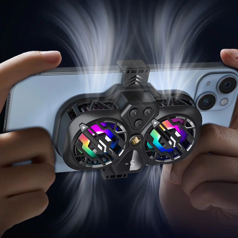 Dual-Fan-USB-Power-Mobile-Phone-Cooler-Long-Lasting-Stronger-Cooling ...