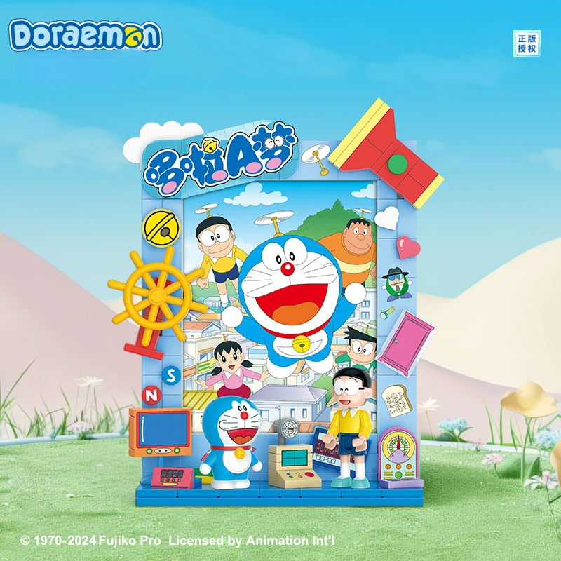 Doraemon-Blue-Fatty-Photo-Frame-Refrigerator-Sticker-Toy-Building ...