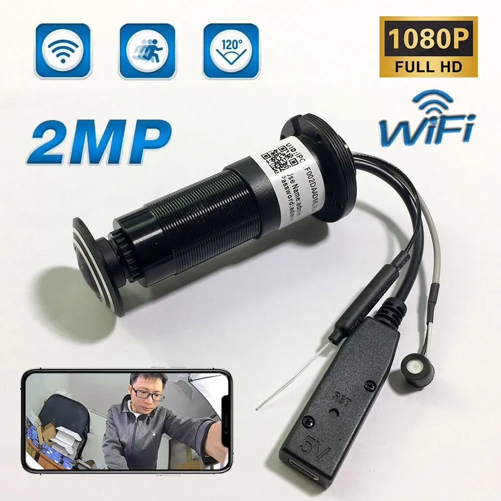 Smart-Door-Eye-Hole-C-mera-de-Seguran-a-ngulo-grande-HD-udio-Rede-CCTV ...