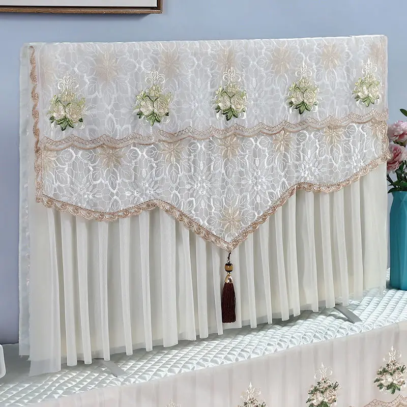 New Aesthetic TV Dust Cover LCD TV Screen Protect Cover Cloth Lace ...