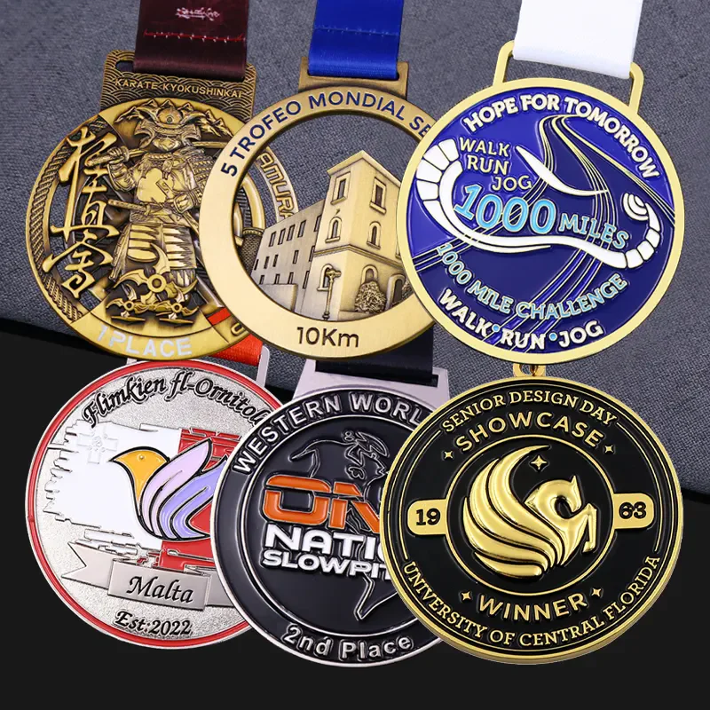 Customized-gold-medal-5k-10K-running-swimming-football-metal-customized ...