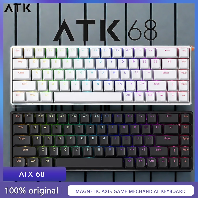 Esports-Teclado-Eixo-Magn-tico-personalizado-com-fio-Pbt-Transparente ...