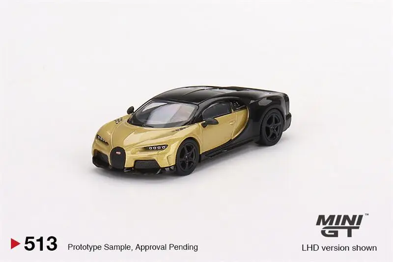Preorder mini gt 1:64 bugatti chiron super esporte ouro lhd modelo de ...