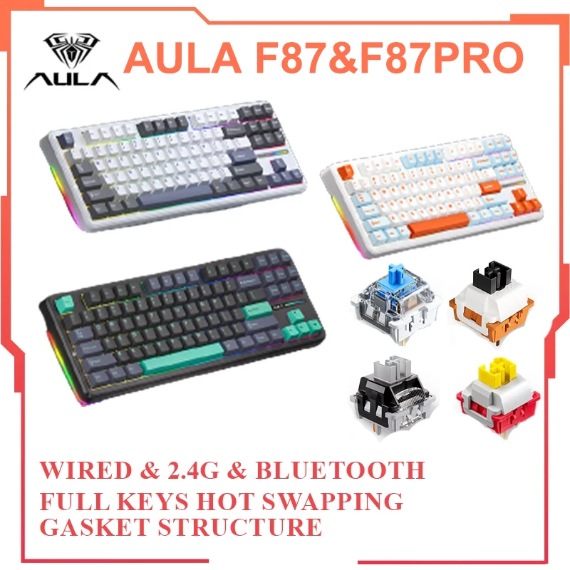 Aula-F87-Mechanical-Keyboard-3-Mode-Wired-2-4g-Bluetooth-Wireless ...