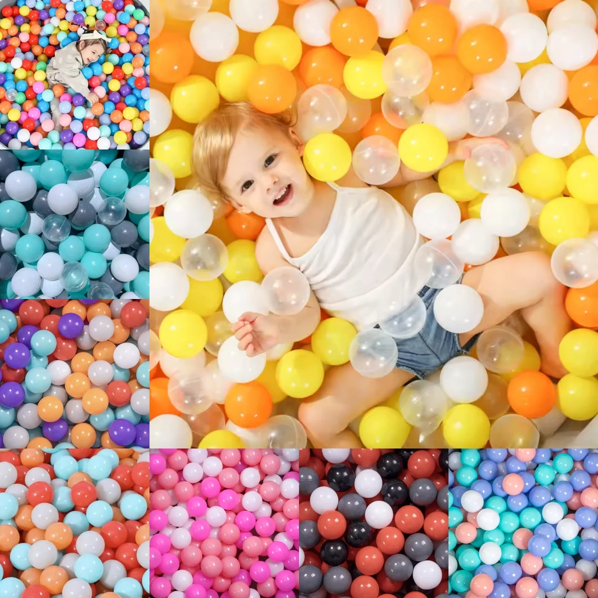 NEW 100Pcs Colors Baby Plastic Balls Children Eco-Friendly Funny Water ...